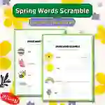 Learning with Spring Word Scramble - spring puzzles. by Teach Simple