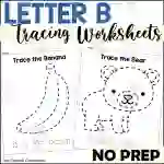 Letter B Tracing Worksheets by Teach Simple
