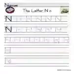 Letter N Handwriting Practice Worksheet by Teach Simple