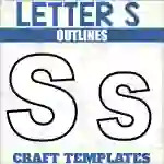 Letter S Outlines for Alphabet Crafts by Teach Simple