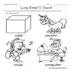 Long Vowel U Worksheet by Teach Simple