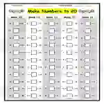 Make Numbers to 20 Worksheet by Teach Simple