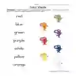 Matching Color Words Worksheet by Teach Simple