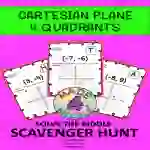 Math Scavenger Hunt: Cartesian Plane 4 Quadrants by Teach Simple