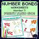 Number Bonds for 7 Worksheets by Teach Simple