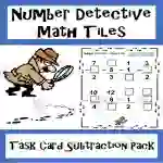 Number Detective Task Cards: Subtraction Pack by Teach Simple
