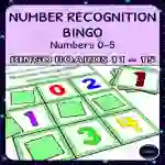 Number Recognition 0-5 Bingo - Boards 11-15 by Teach Simple
