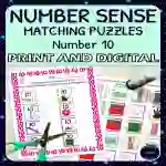 Number Sense Matching Puzzles for Number 10 by Teach Simple