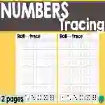 Numbers Tracing 1-12 Roll and Trace by Teach Simple