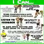 PE Poster Visuals: I Can Statements Set 4 by Teach Simple