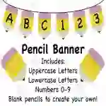 Pencil Banner Set by Teach Simple