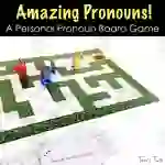 Personal Pronoun Board Game Incl. 200 Flash Cards, 10 Worksheets, and ...
