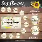 Positive Affirmation Mirror Station Cards Sunflower Theme Classroom ...
