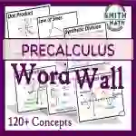 PreCalculus Word Wall by Teach Simple