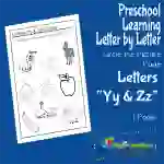 Preschool Letter by Letter: Letters Y & Z - Circle the Picture by Teach ...