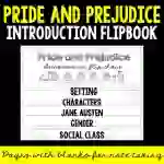 Pride and Prejudice Introduction Flipbook by Teach Simple