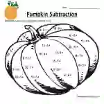 Pumpkin Subtraction Worksheet by Teach Simple