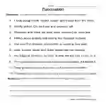 Punctuation Review Worksheet by Teach Simple
