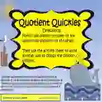 Quotient Quickies Division Activity by Teach Simple