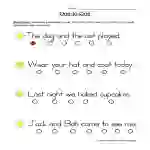Reading Accuracy One to One Practice Worksheet by Teach Simple