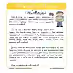 Self-Control Character Reading Comprehension Worksheet by Teach Simple