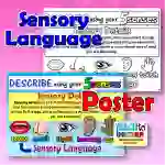 Sensory Language: Poster 3 (What is sensory language?) by Teach Simple