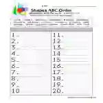 Shapes ABC Order Worksheet by Teach Simple