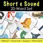Short e Vowel Sound Words - Vocabulary Lists, Tests, BINGO, and Flash ...