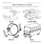 Short Vowel U Worksheet by Teach Simple