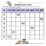 Skip Count by Tens Chart Worksheet by Teach Simple