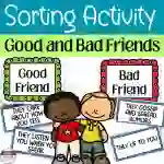 Social Skills Sorting Activity: Good and Bad Friend Traits by Teach Simple