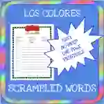 Spanish: Colors Scrambled Words Worksheet by Teach Simple