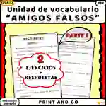 Spanish English false cognates assessment activities Part 5 by Teach Simple