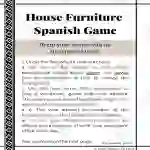 Spanish: House Furniture Vocabulary Game - Juego de Vocabulario de Casa ...