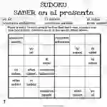 Spanish: SABER Present Tense Sudoku by Teach Simple