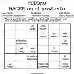 Spanish: Verb HACER Present Tense Sudoku by Teach Simple