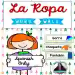 Spanish Word Wall Cards - La Ropa/Clothing by Teach Simple