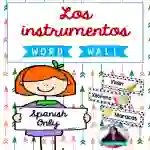 Spanish Word Wall Cards - Los Instrumentos Musicales/Musical ...