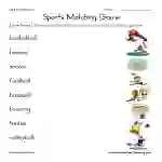Sports Matching Worksheet by Teach Simple