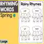 Spring Rhyming Words by Teach Simple