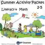 Summer No Prep Literacy and Math Activity Packet for 2-5 by Teach Simple