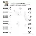 Tens and Ones Match Worksheet by Teach Simple