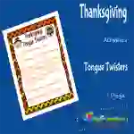 Thanksgiving Activities: Tongue Twisters by Teach Simple
