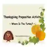 Thanksgiving Prepositions Activity by Teach Simple