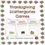 Thanksgiving Scattergories Game by Teach Simple