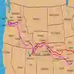 USA: American Mormon Trails Roads and Routes by Teach Simple