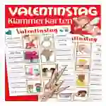 Valentine's Day Clip Cards for Practicing Spelling & Vocabulary (German ...