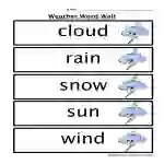 Weather Word Wall by Teach Simple