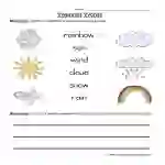 Weather Words Matching Worksheet by Teach Simple