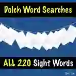 Word Searches for All 220 Dolch Sight Words + Vocabulary Lists - (Pre ...